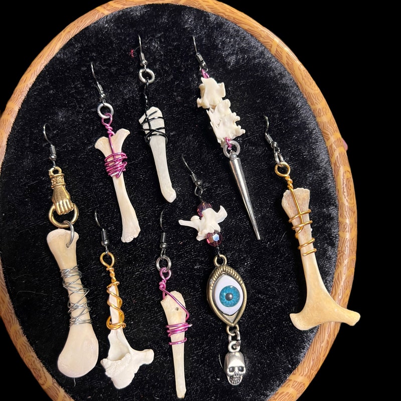 Bone Earrings - Etsy