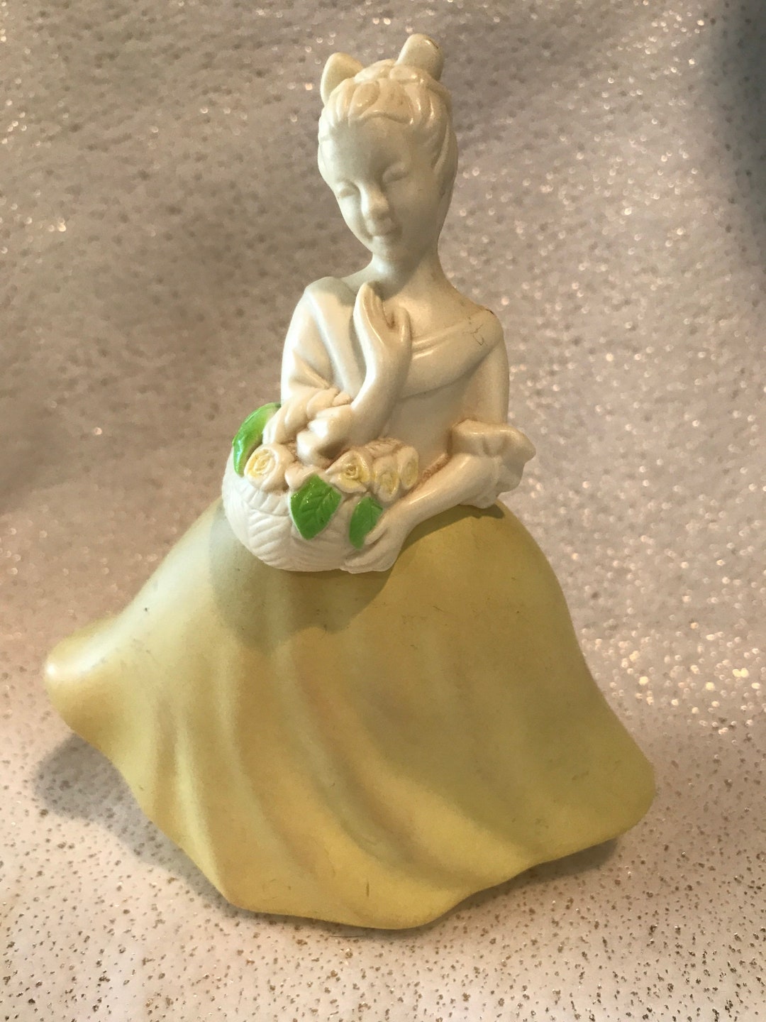 Vintage Avon Flower Maiden in Sunny Yellow Dress! 4 Oz .somewhere ...