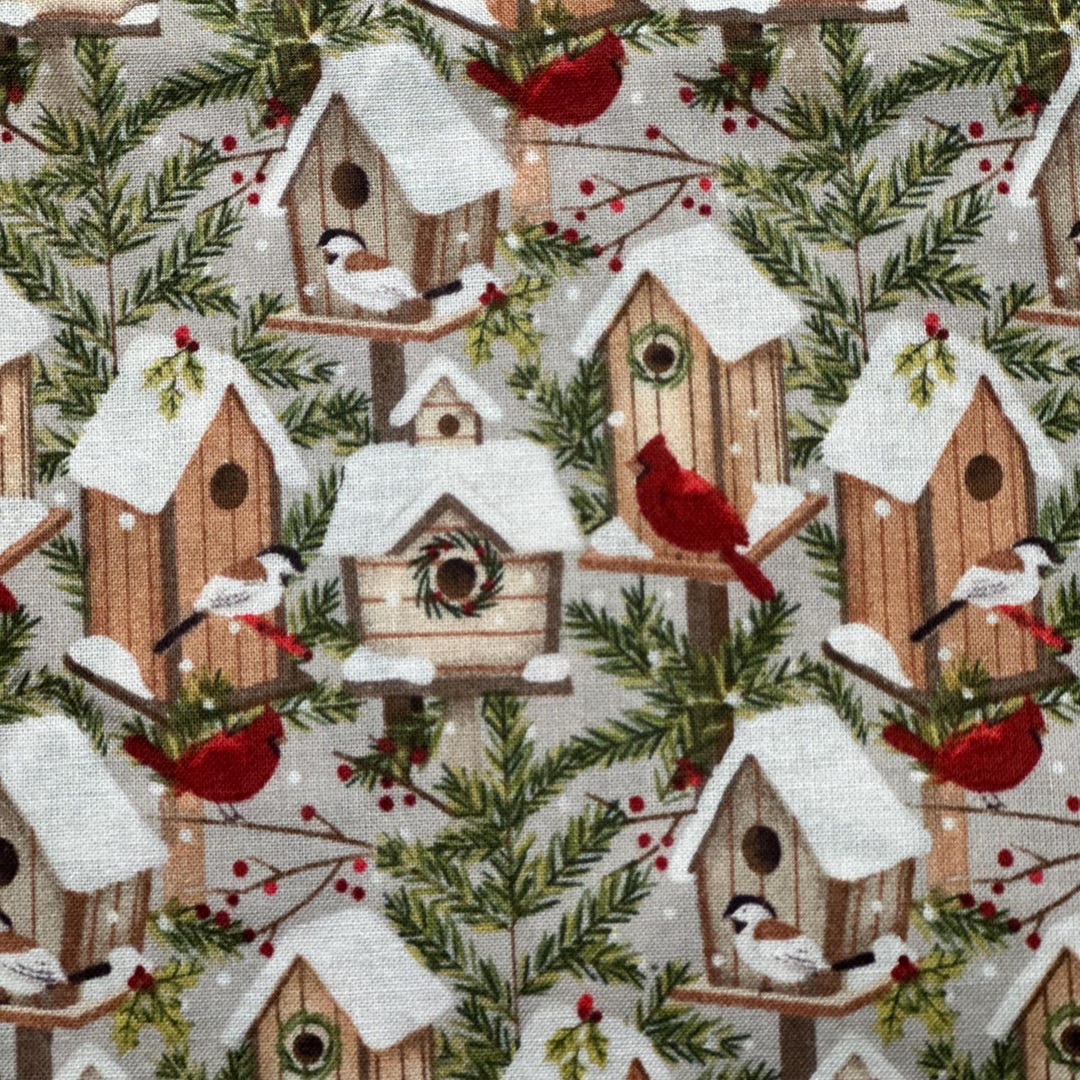 Winter Birds Fabric | Winter Cardinal Fabric | Cardinal Fabric | Bird ...