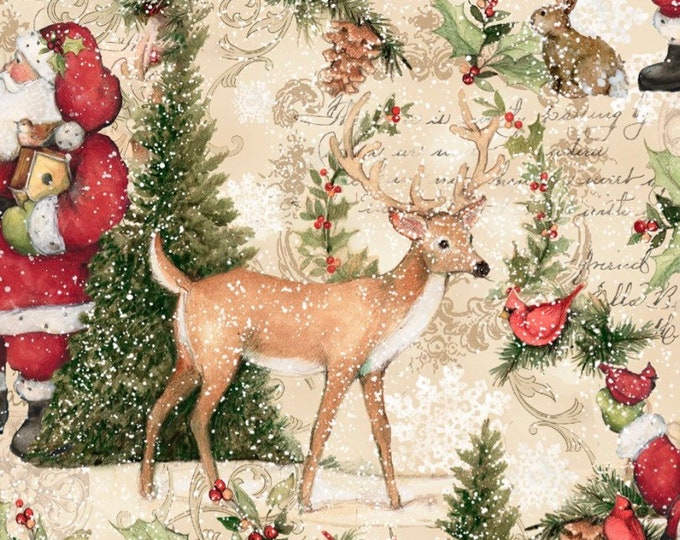 My Dear Santa Fabric | Santa Fabric | Christmas Fabric | Susan Winget ...