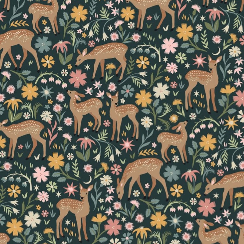 Fawn Print Fabric - Etsy