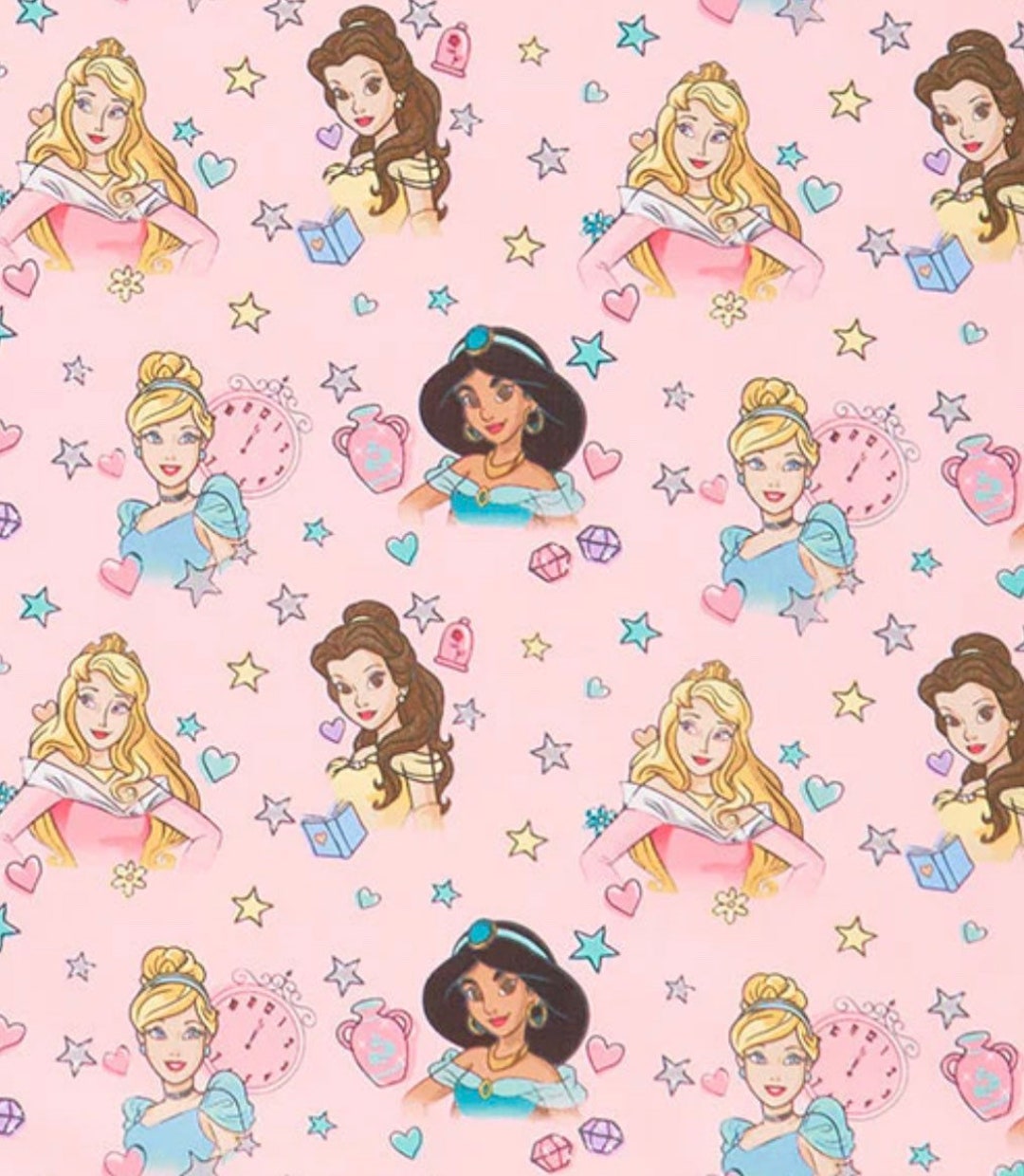 Felt Pen Princess Ombré Fabric | Disney Princess Fabric | Disney Fabric ...