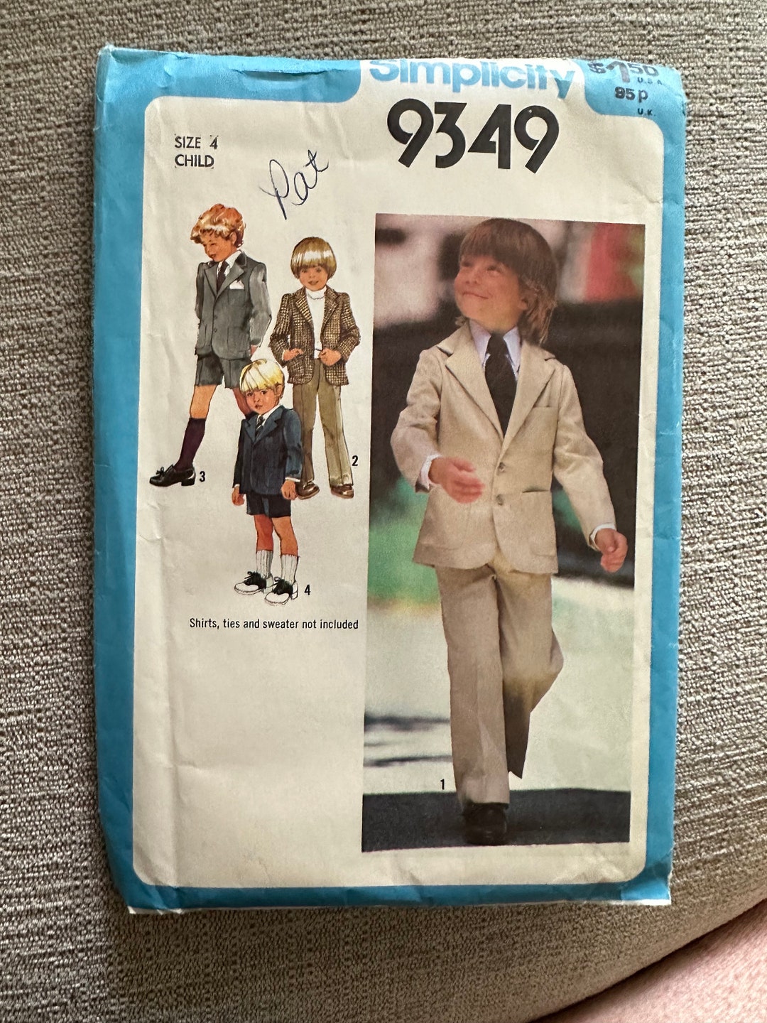 Simplicity 9349 Pattern Childs Pants Shorts and Unlined Jacket Pattern ...