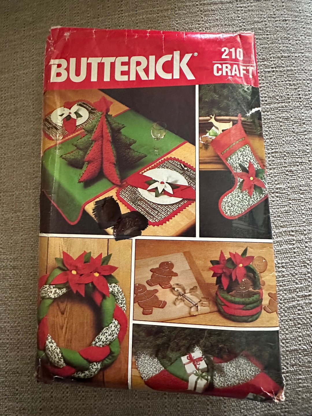 Butterick 210 VTG Holiday Christmas Tree, Stocking, Tree Skirt, Wreath ...