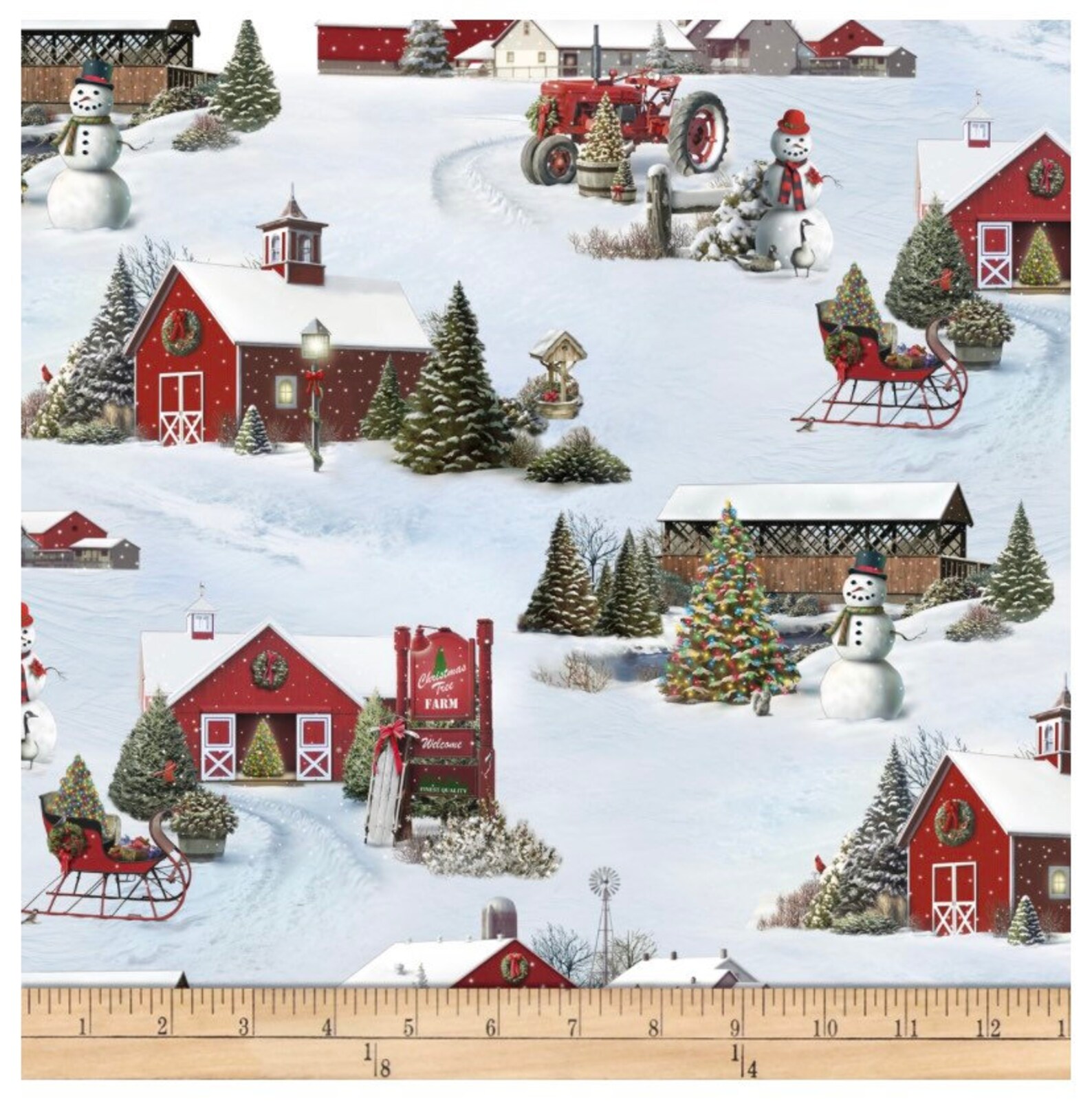 Snow tis the Season Scenic Fabric Winter Fabric Christmas | Etsy