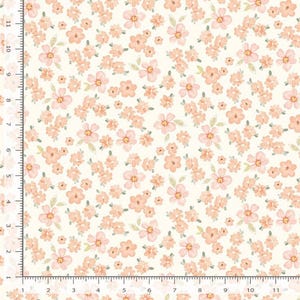 Peach Floral Fabric | Flower Fabric | Blooms Fabric | Home Sweet Home ...