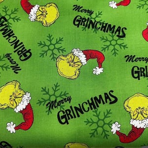 The Grinch Fabric | How the Grinch Stole Christmas Fabric | Dr Suess ...