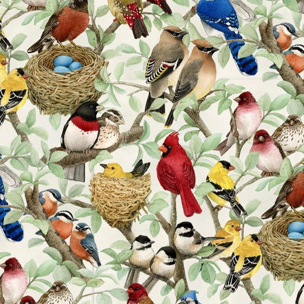 Bird Fabric - Etsy