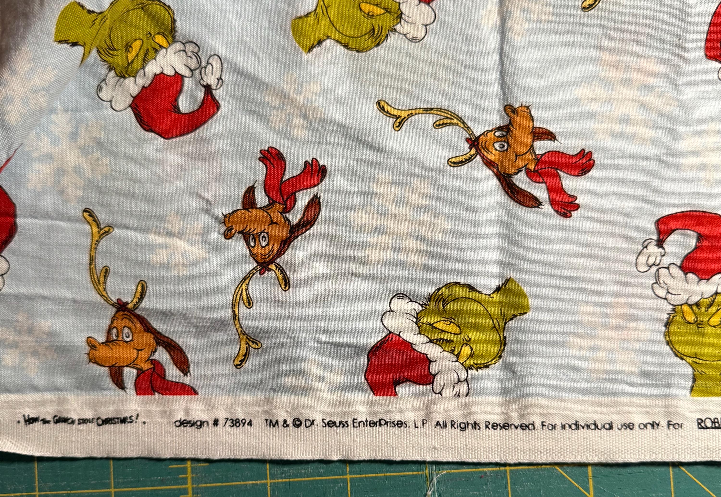 The Grinch Fabric | How the Grinch Stole Christmas Fabric | Dr Suess ...