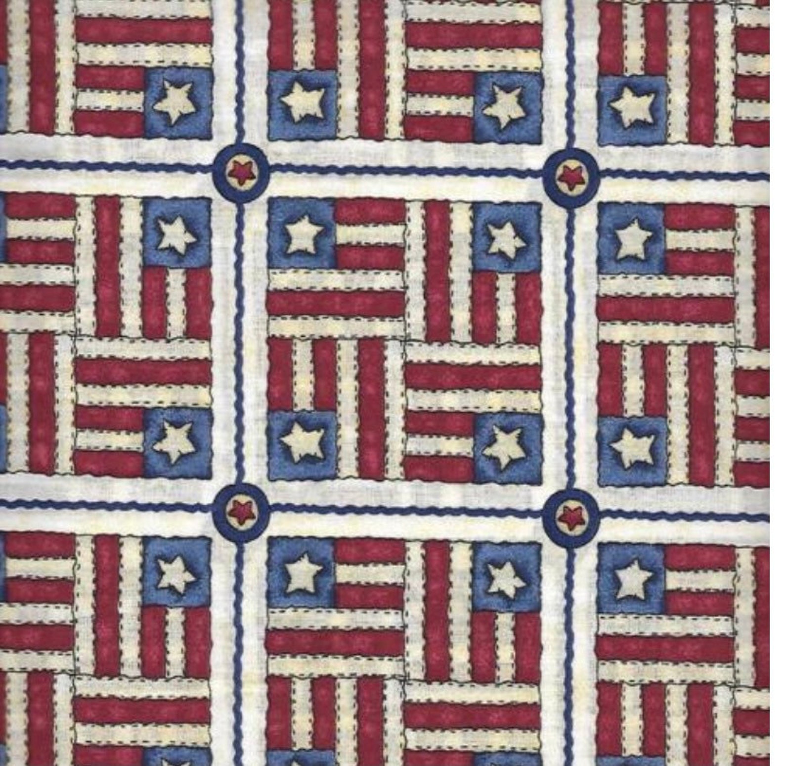 Patriotic Flag Fabric Americana Flag Fabric Patriotic | Etsy