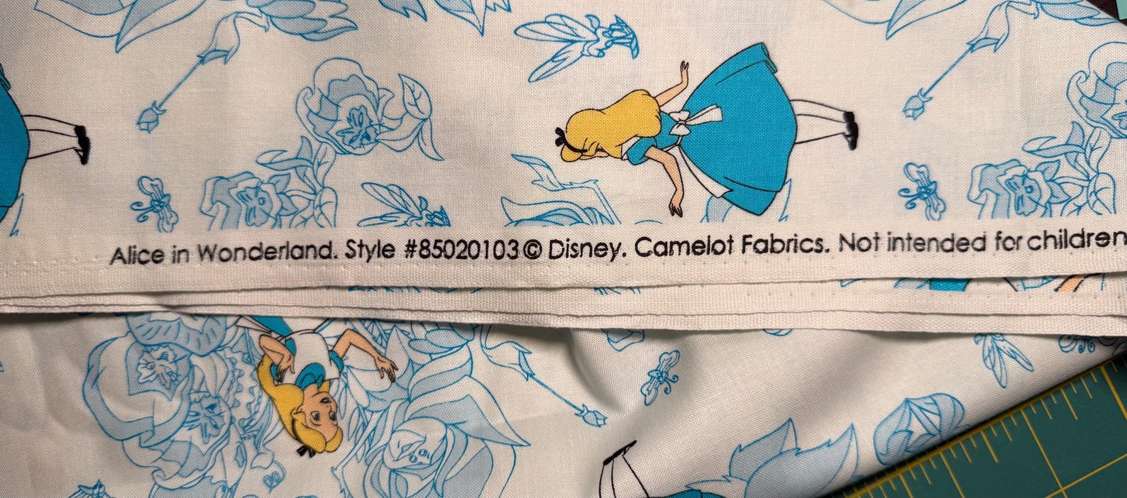 Alice in Wonderland Fabric | Disney Princess Fabric | Alice Fabric ...
