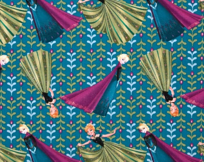 Disney Frozen Elsa & Anna Coronation Day Fabric Disney Fabric 100% ...