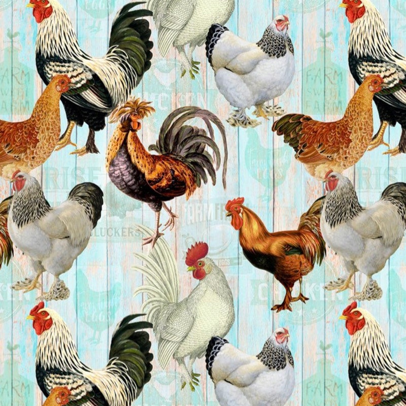 Chicken Fabric - Etsy