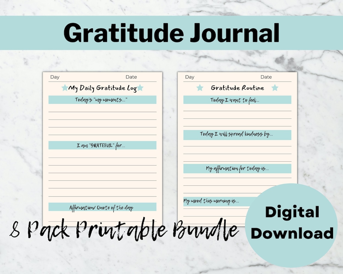Gratitude Journey,cultivating Positive Habits,gratitude Journal Digital ...