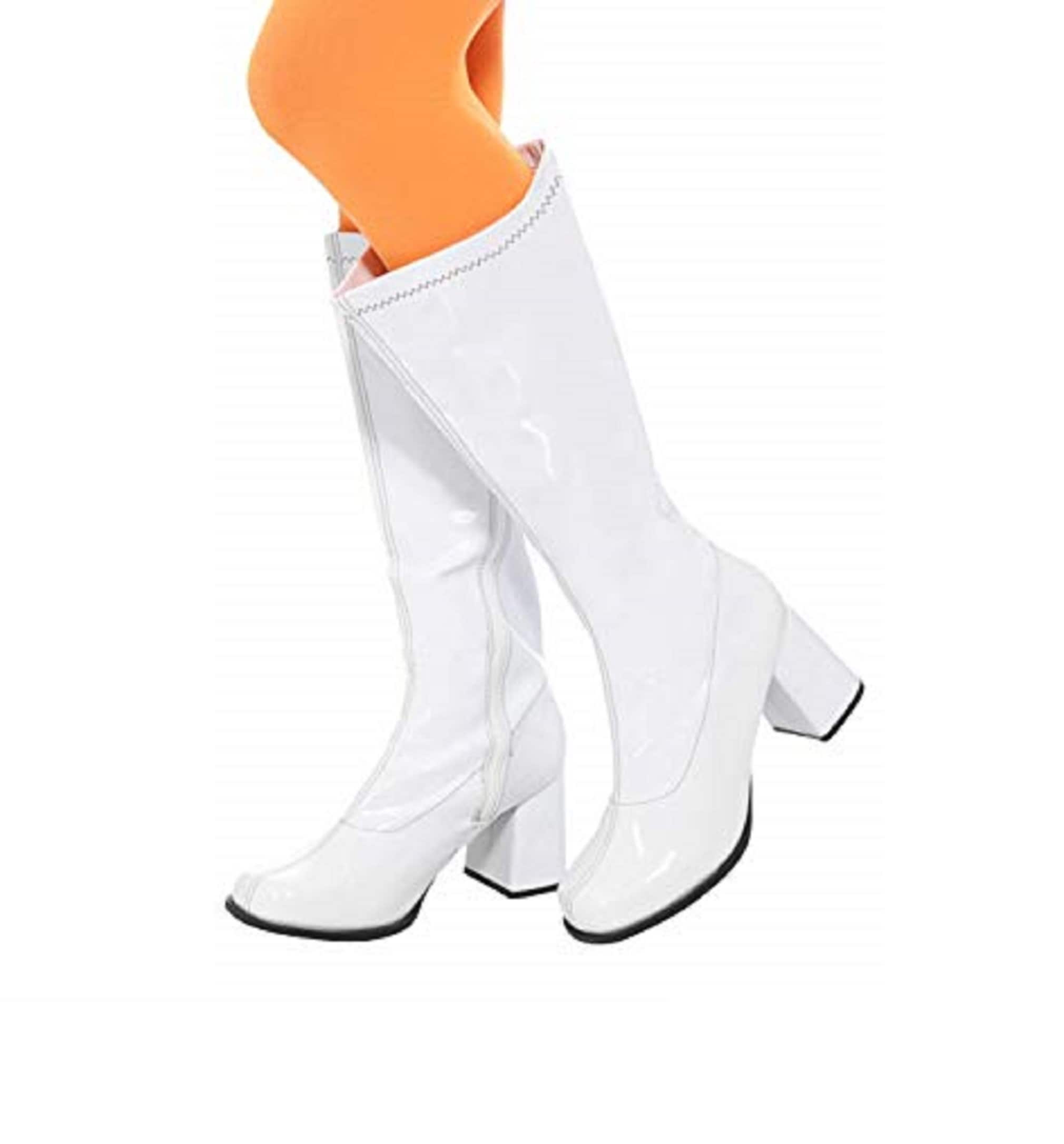 Women's White Go Go Dancing Boots Retro | Etsy