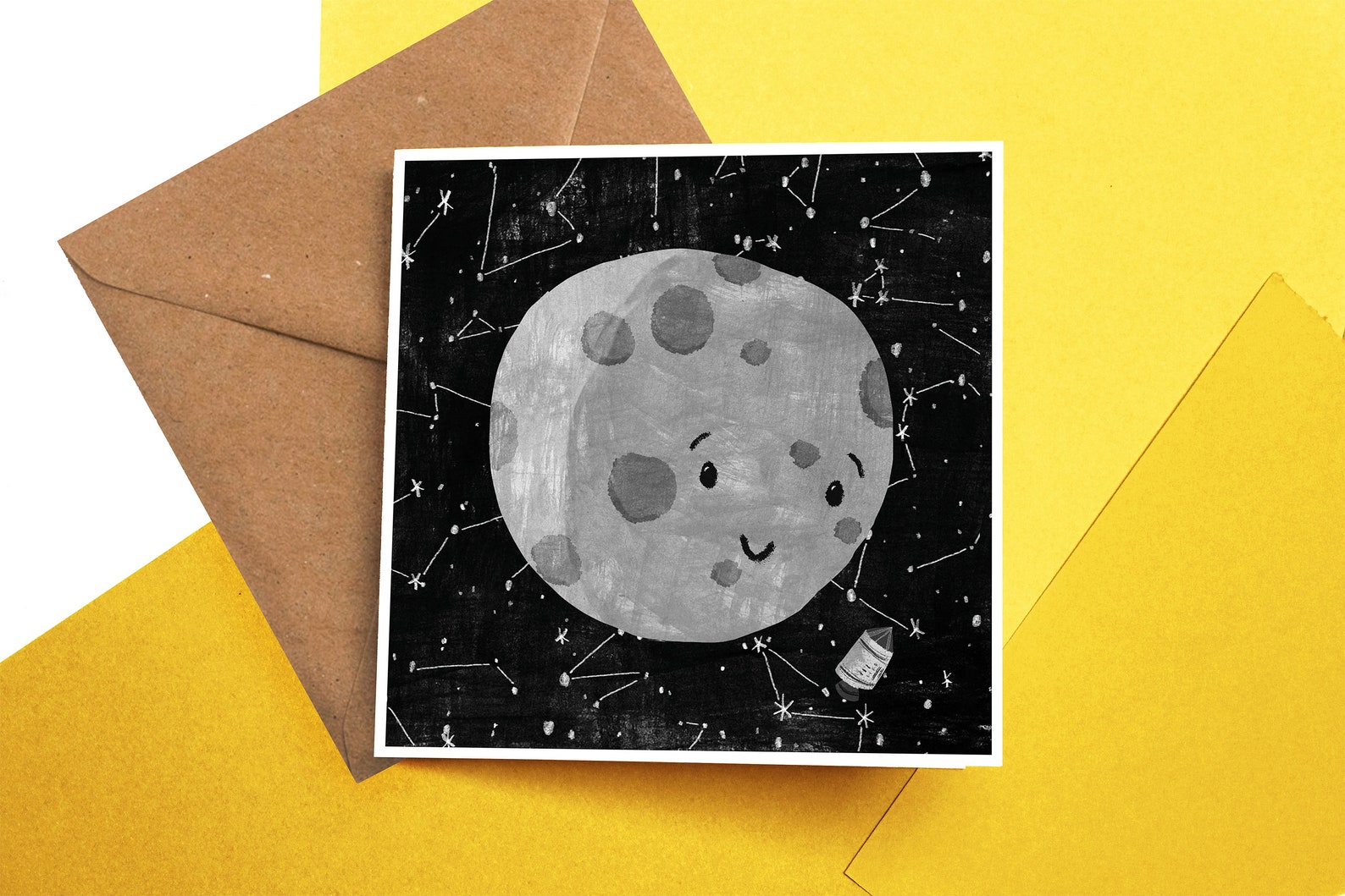 Moon Card - Etsy