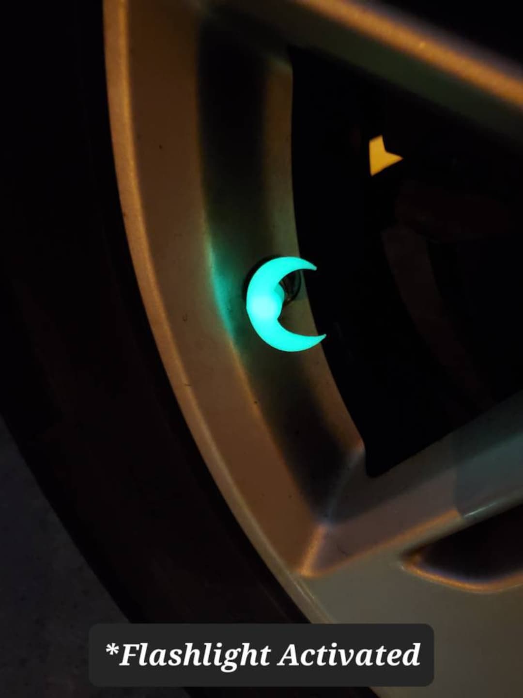 Crescent Moon Tire Valve Stem Caps GLOW in the DARK - Etsy