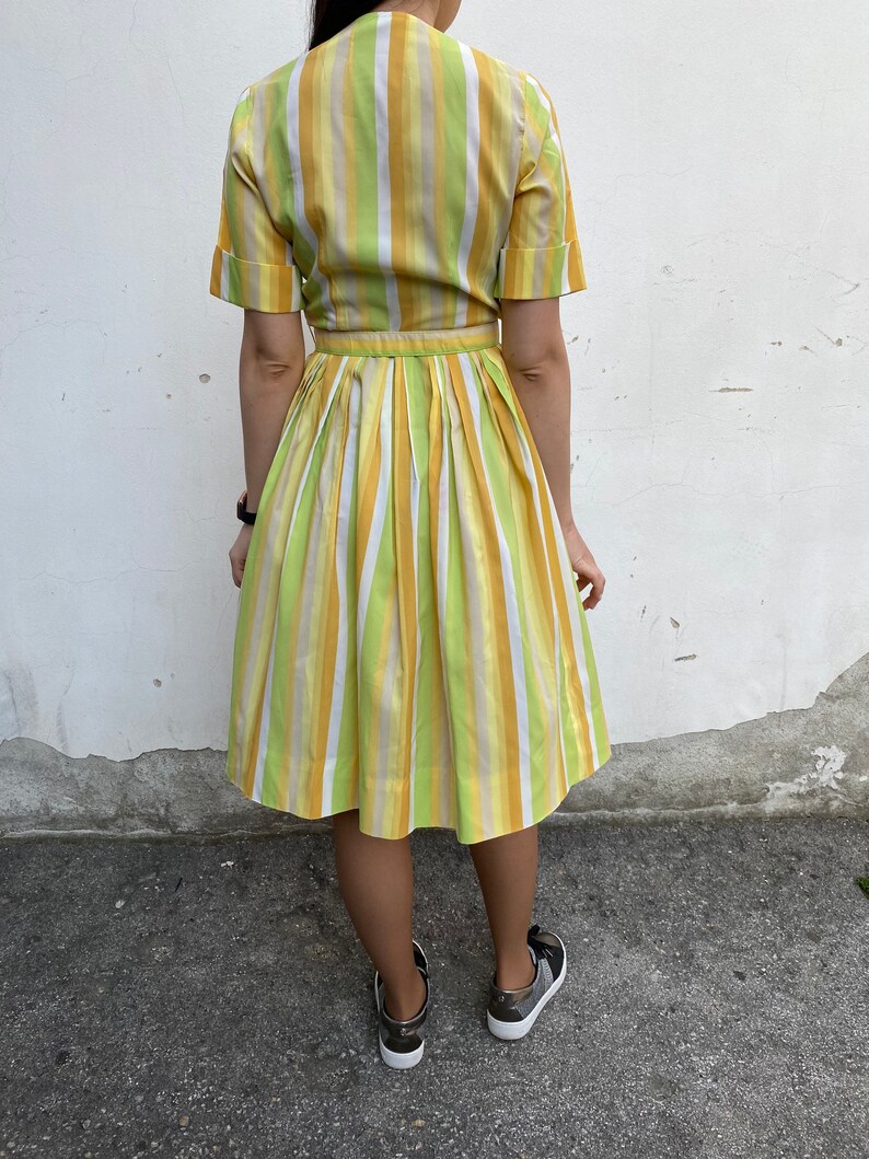 70s Vintage Dress Handmade/vintage Rainbow Dress/fashion - Etsy