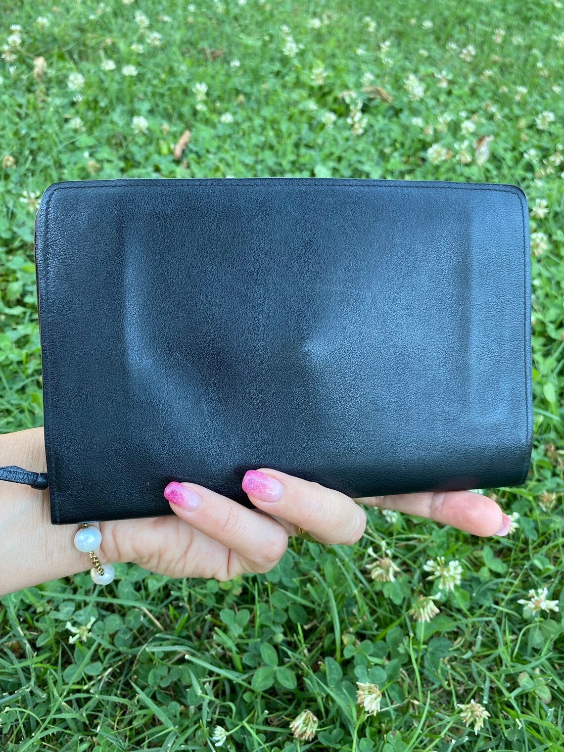 70s Vintage Wallet/black Leather Wallet Italy/vintage Leather - Etsy UK