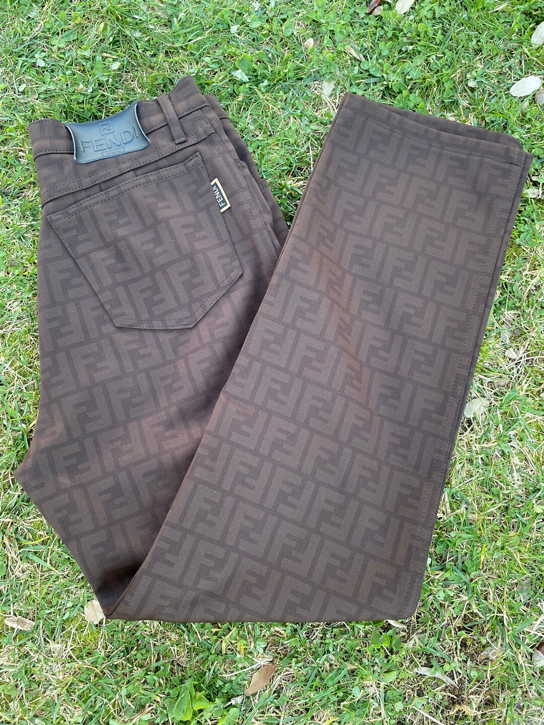 80s Vintage Pants Fendi/fashion Fendi Pants/brown Pants Nylon/vintage ...