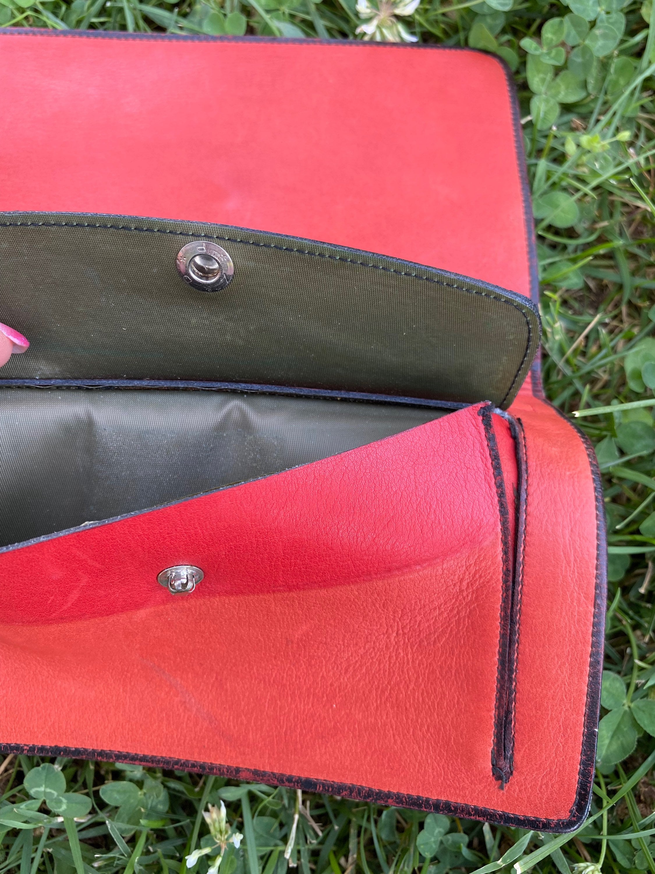 70s vintage Wallet/Black leather wallet Italy/Vintage leather | Etsy