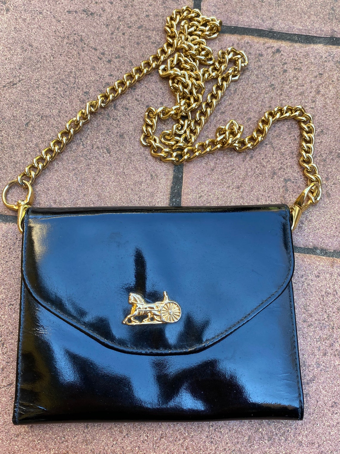Cartera celine vintage clutch de los años 80 / cartera de | Etsy