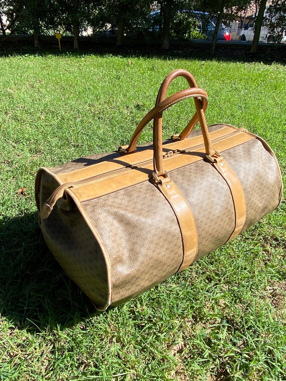 90s Vintage Bag Design Gucci/beige Brown Bag Leather/design - Etsy