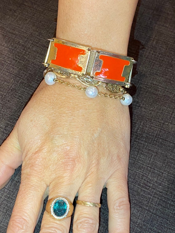 60s Vintage bracelet Renzo Pucci Italy/Orange gold br… - Gem