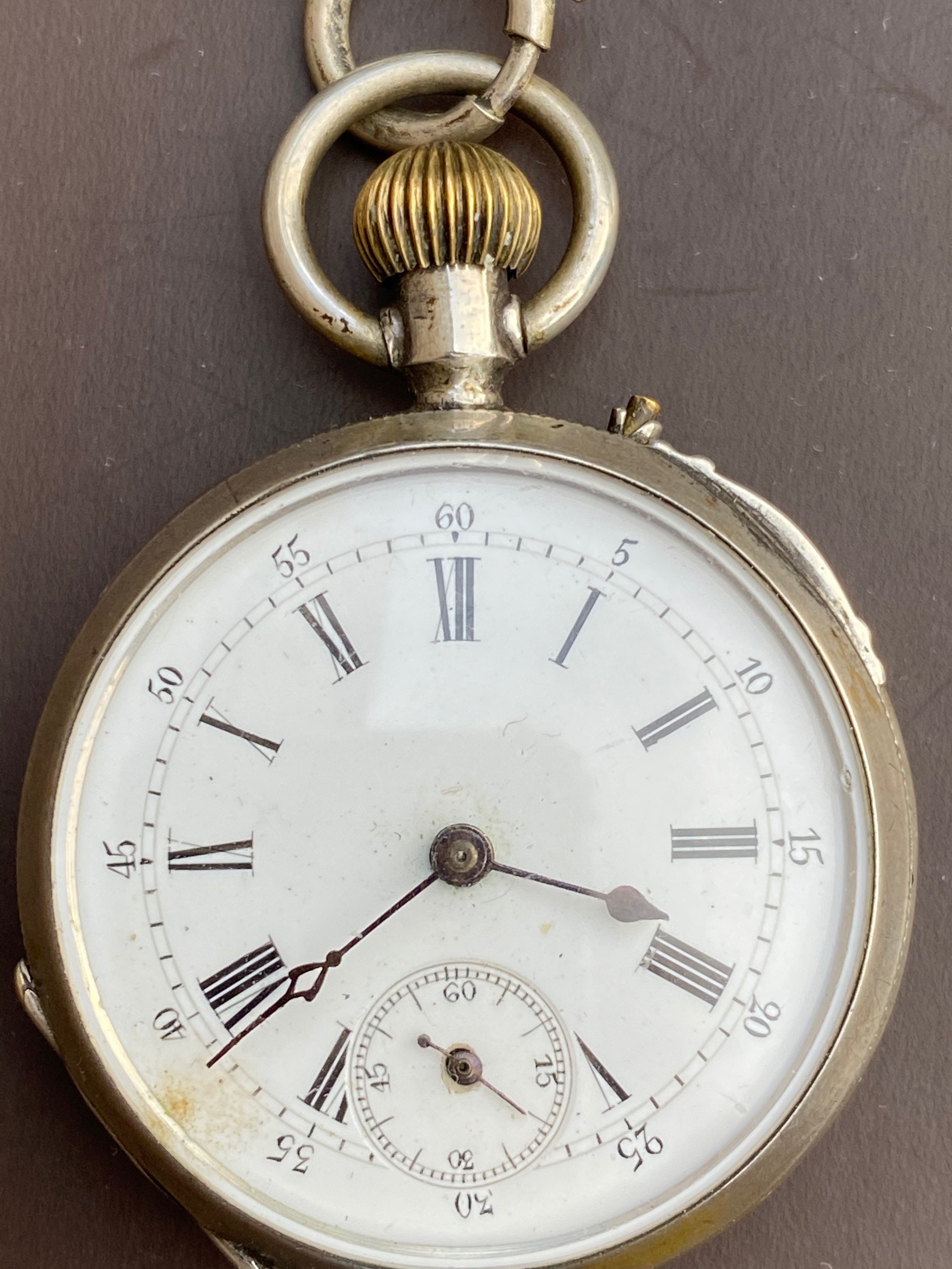 50s Victorian pocket watch Remontoir Cylindre Dix Rubis silver | Etsy