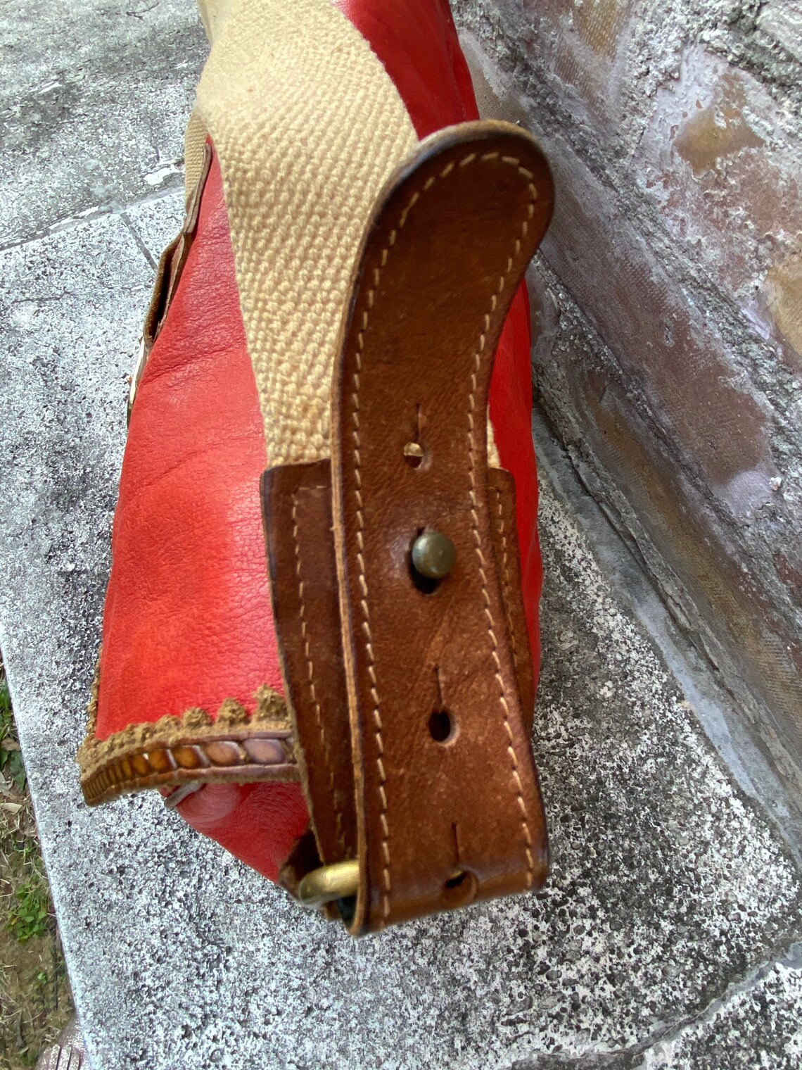 90s Shoulderbag Italy/vintage Bag Italy/corals Leather - Etsy