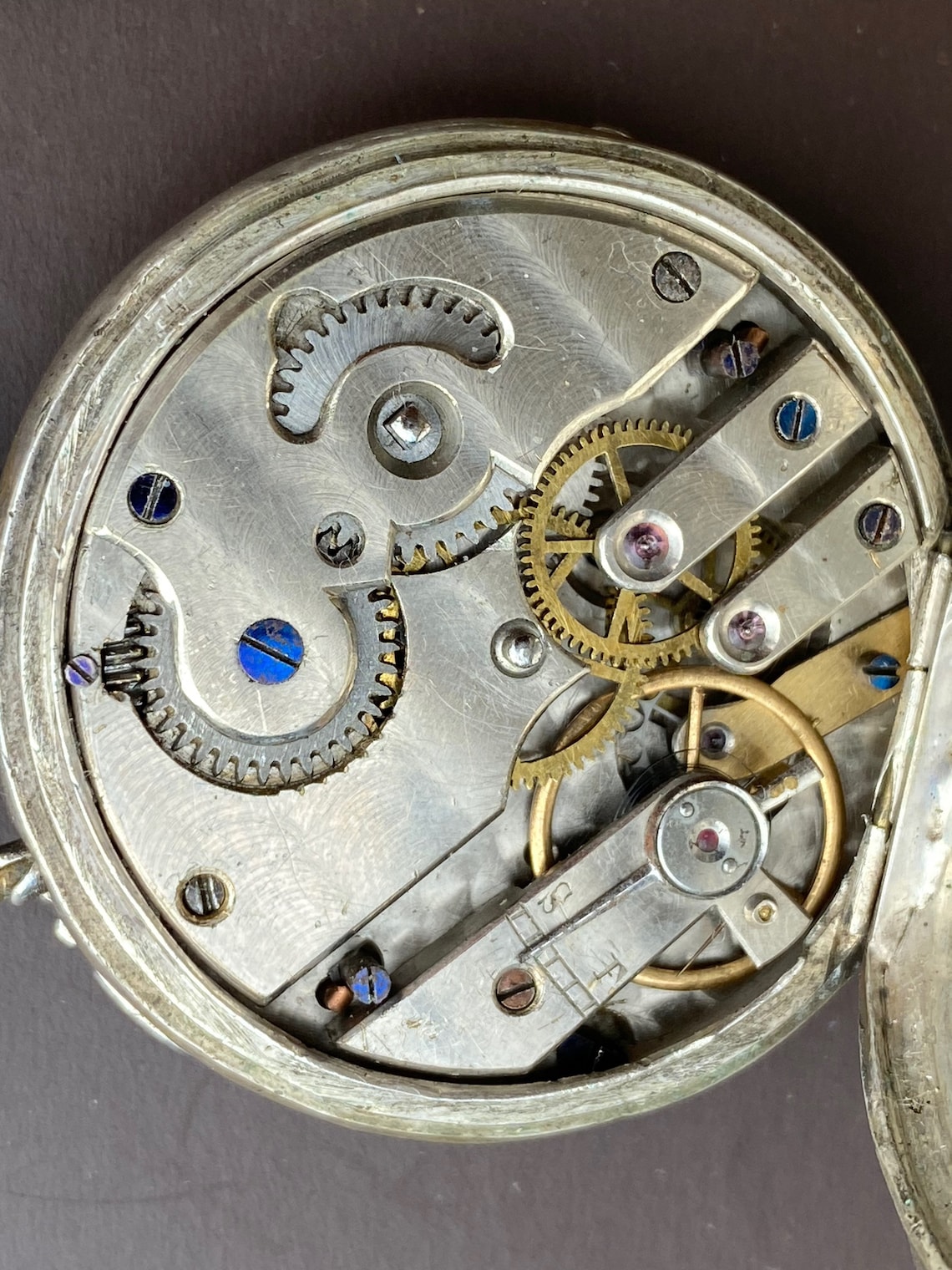 50s Victorian Pocket Watch Remontoir Cylindre Dix Rubis Silver - Etsy