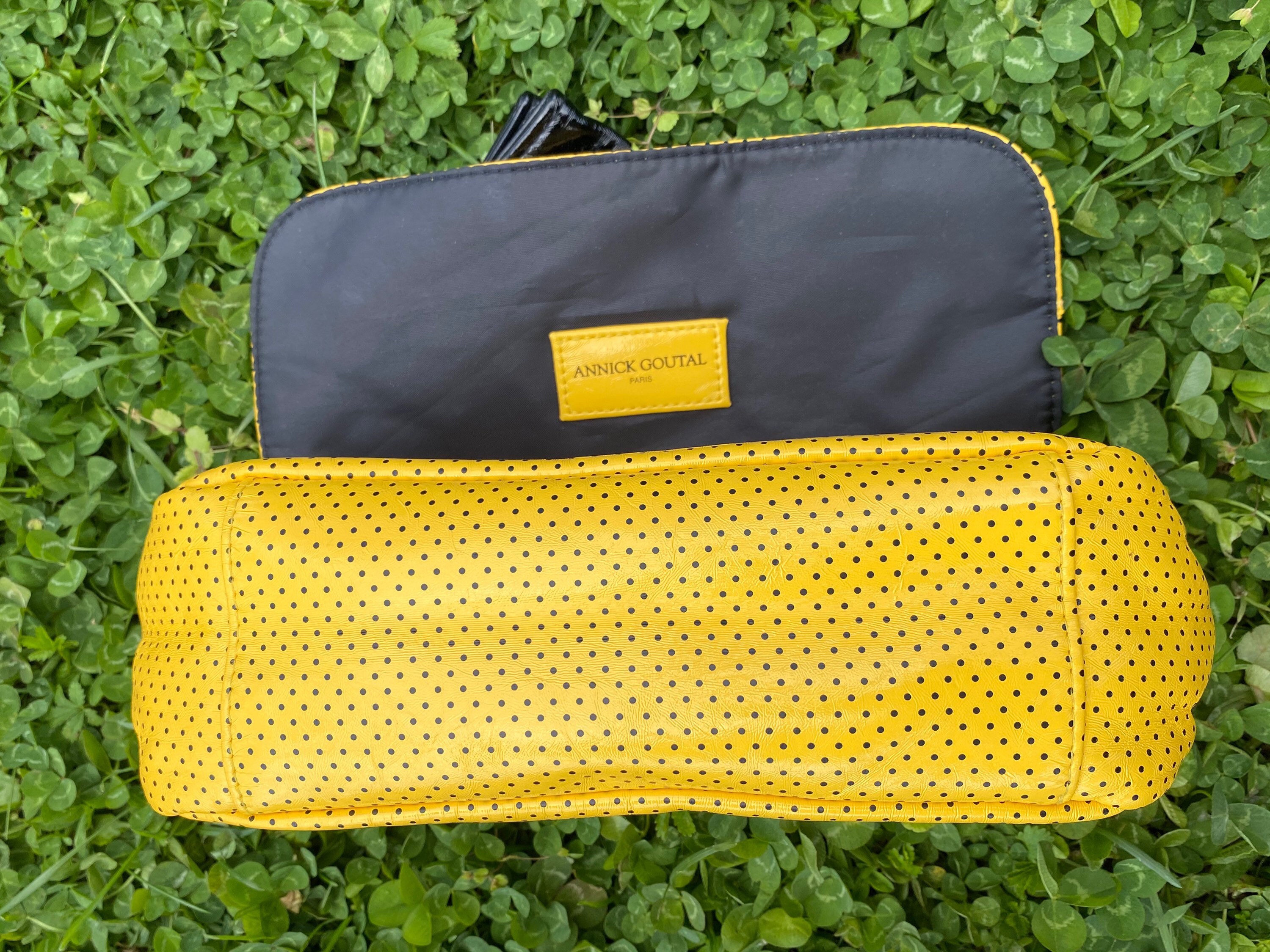 90s Vintage Pochette Annick Goutal Paris/yellow Handbag/yellow - Etsy UK