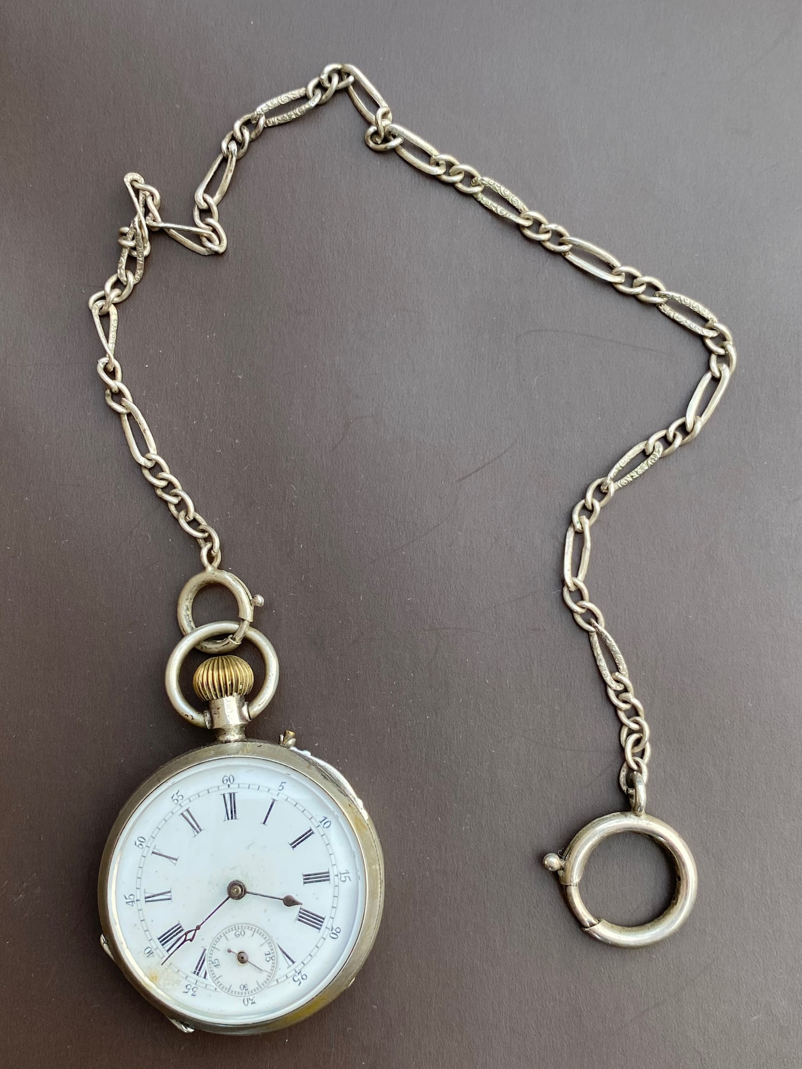 50s Victorian Pocket Watch Remontoir Cylindre Dix Rubis Silver - Etsy