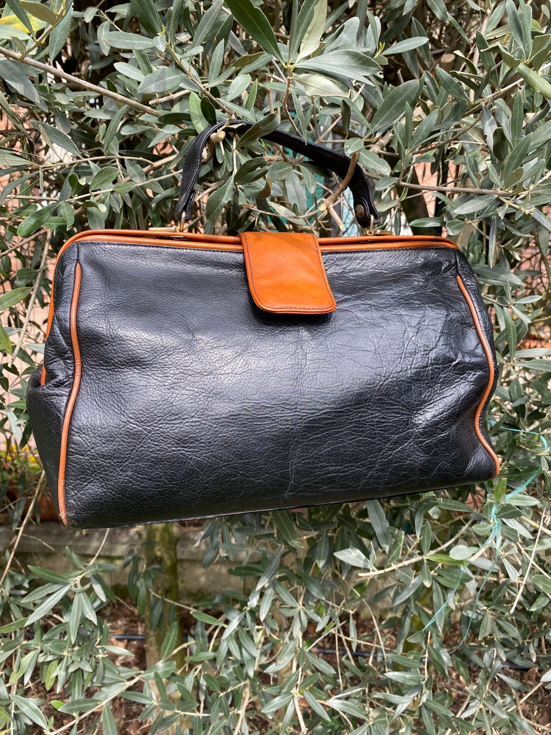 70s Vintage Doctor Bag Creazioni Giudi Italy/black Brown Bag Leather ...