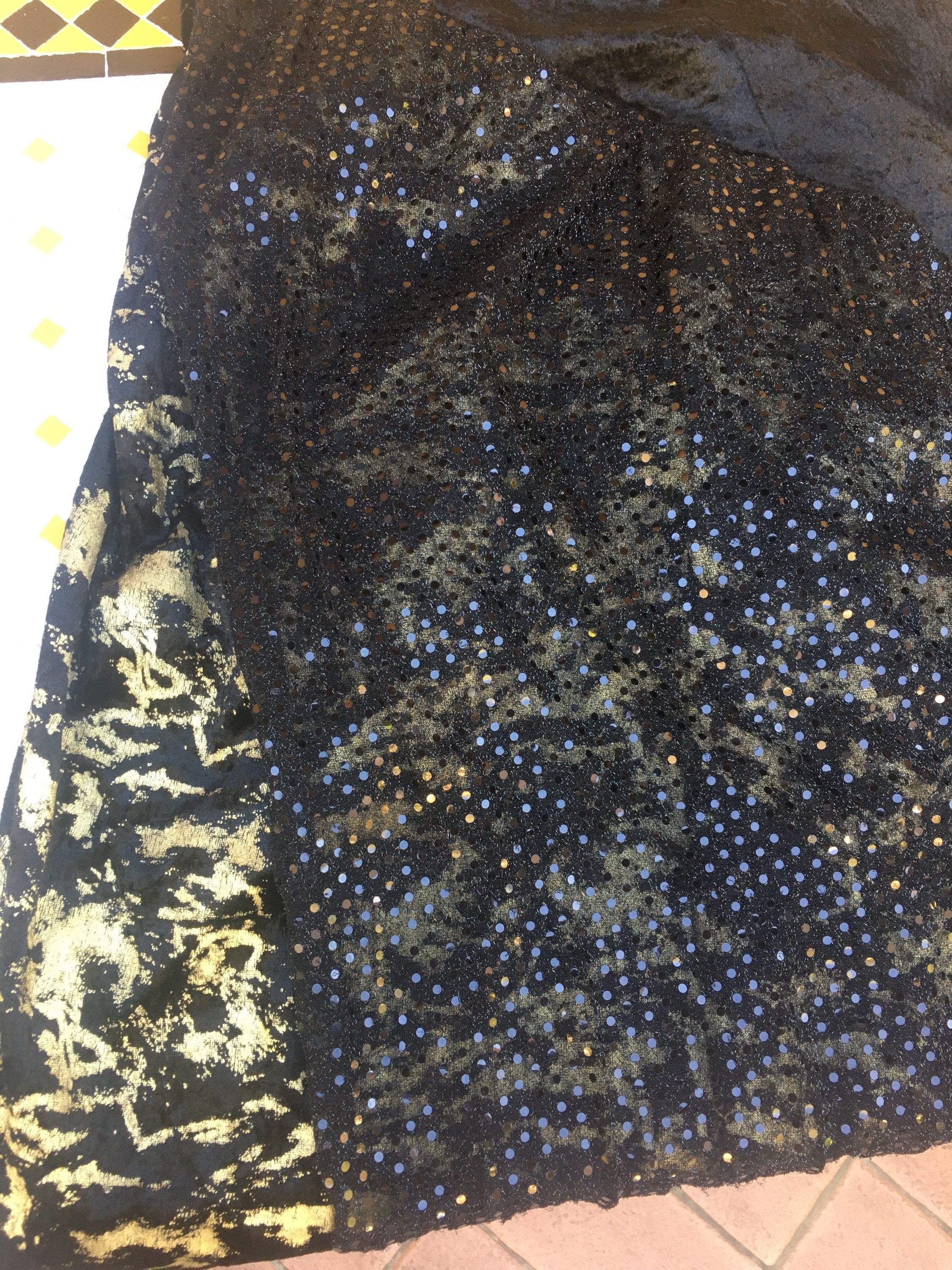 60s Vintage dress/Velvet black-gold dress/Tailored | Etsy