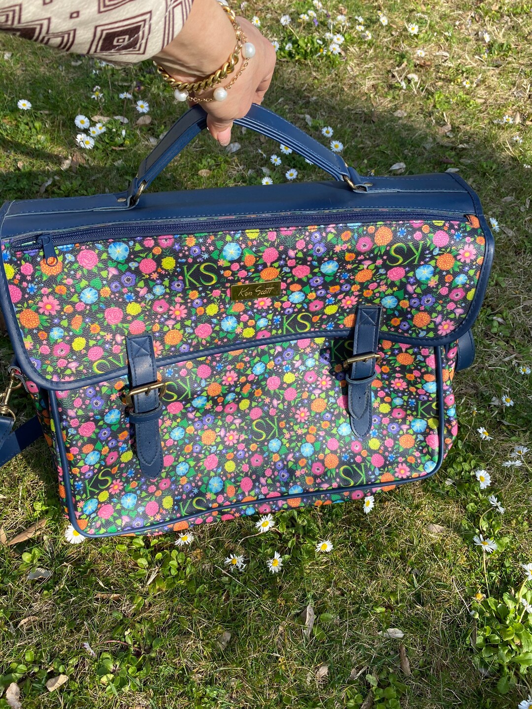 80s Vintage Travel Bag Ken Scott/bag 24 Hours/floral Bag Weekend/travel ...