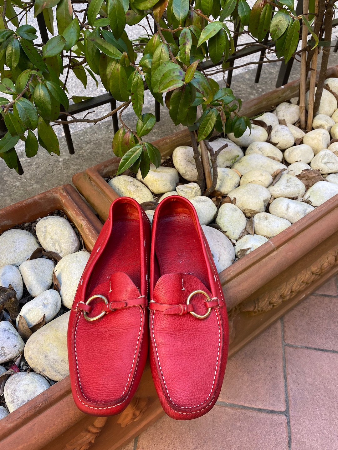 90s Vintage Moccasins Prada/red Moccasins Leather Prada/style Vintage ...