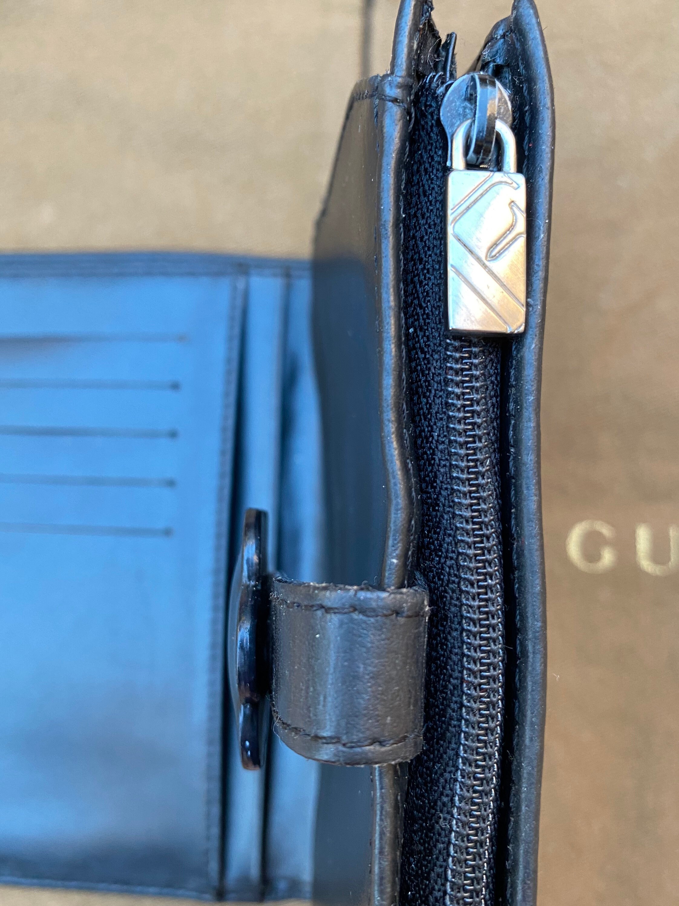 Cartera vintage de los años 90 Furla / cartera de cuero negro | Etsy