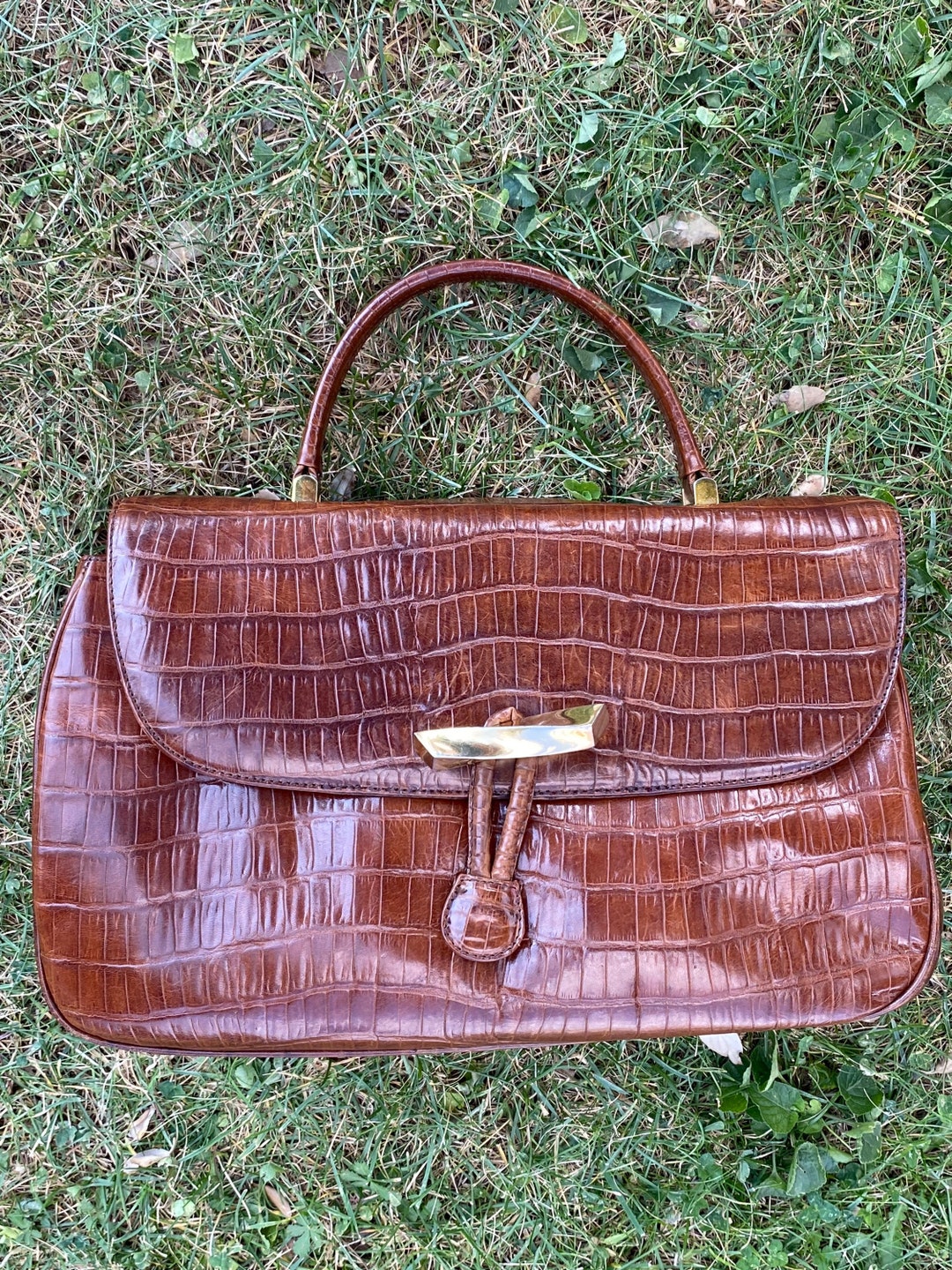80s Vintage Bag Genny/brown Bag Leather/brown Bag Vintage - Etsy