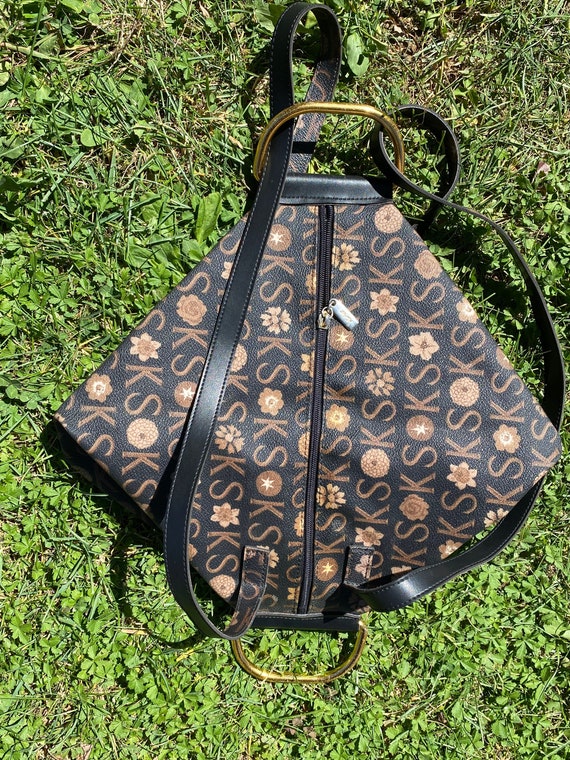 80s Vintage backpack bag/Shoulder sack bag Ken Scott/… - Gem