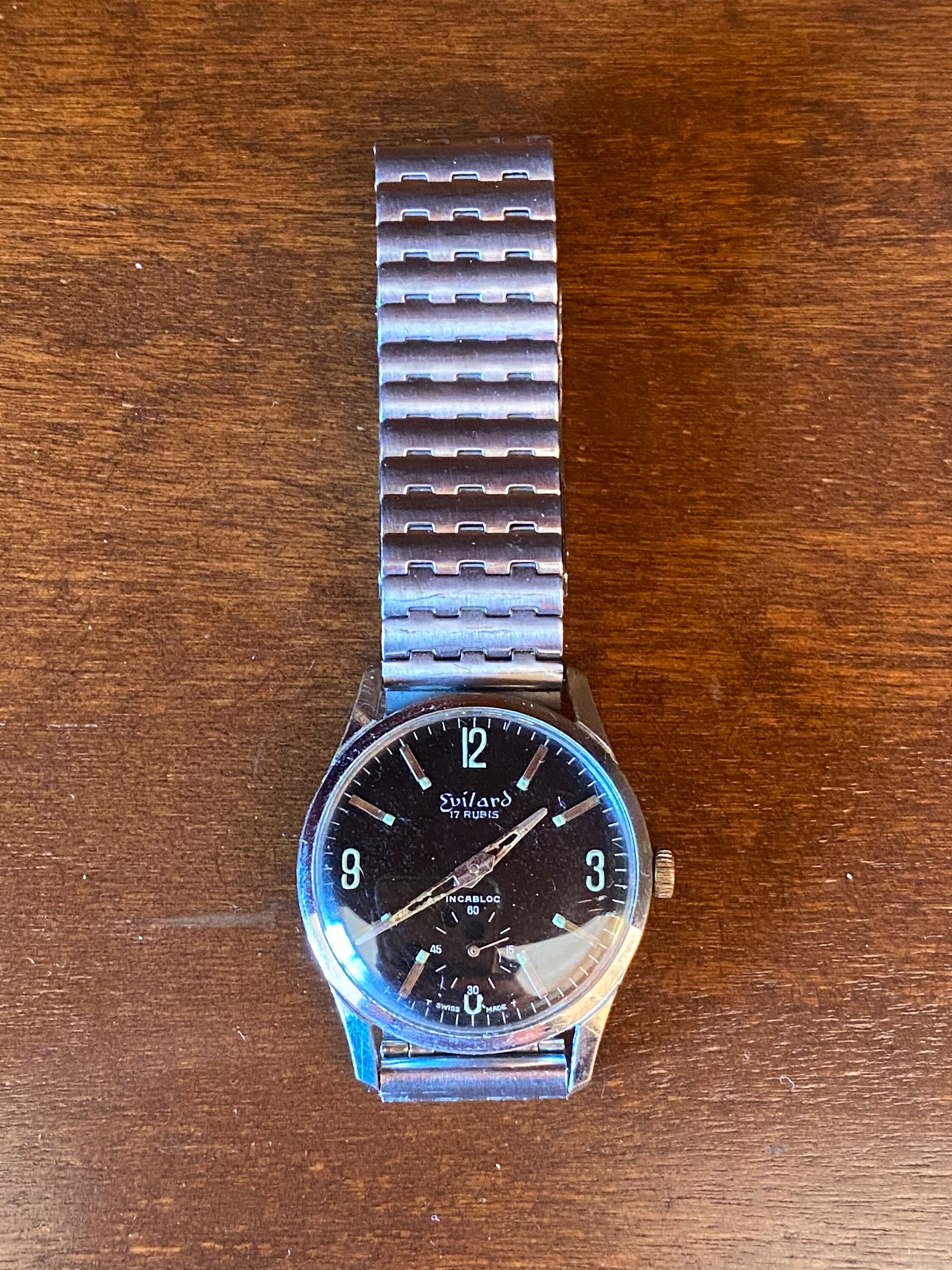 60s Vintage Watch Evilard Swiss/wrist Watch/watch | Etsy