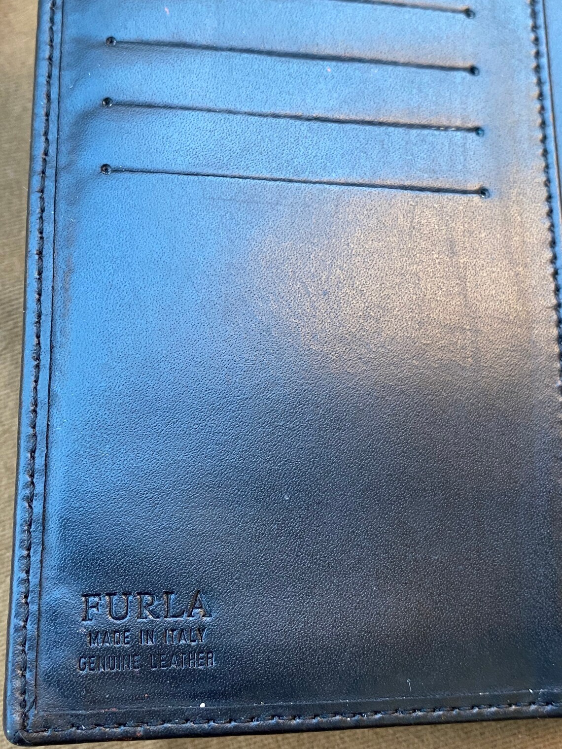 Cartera vintage de los años 90 Furla / cartera de cuero negro | Etsy