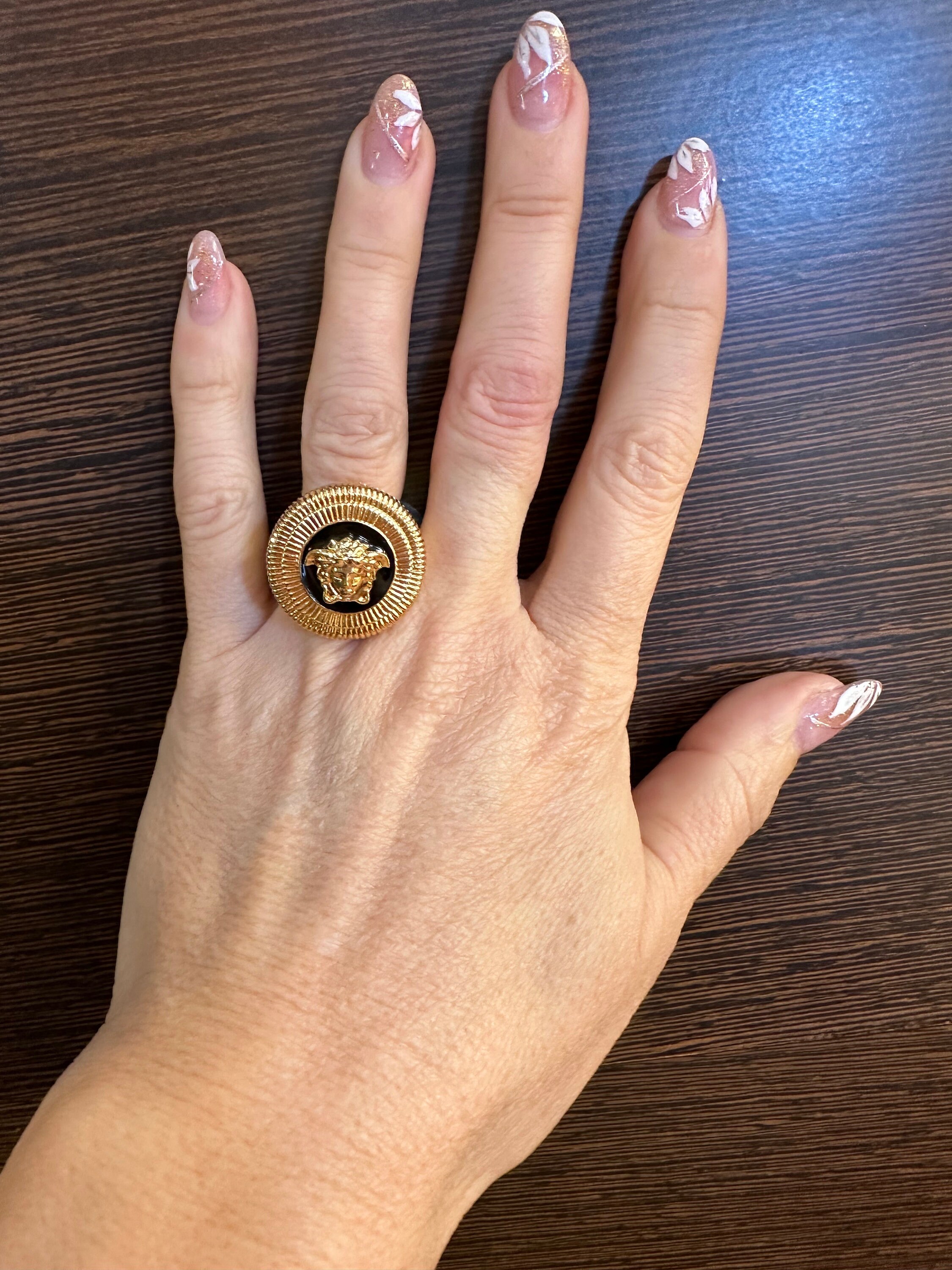 Versace black ring store