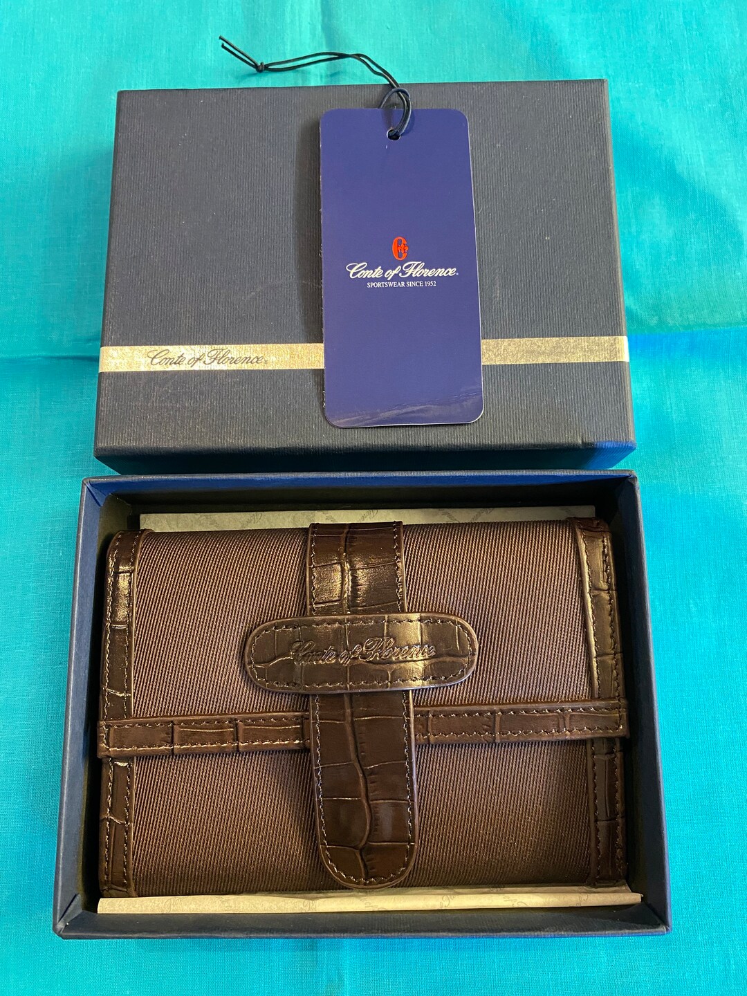 90s Authentic Vintage Wallet Conte of Florence/brown Wallet Leather ...