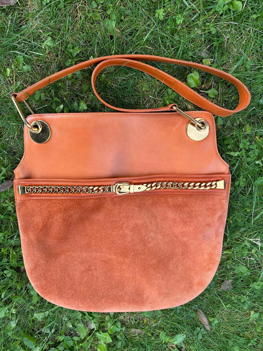70s Vintage Rare Authentic Bag Gucci Brevet/orange Bag Leather/rara ...