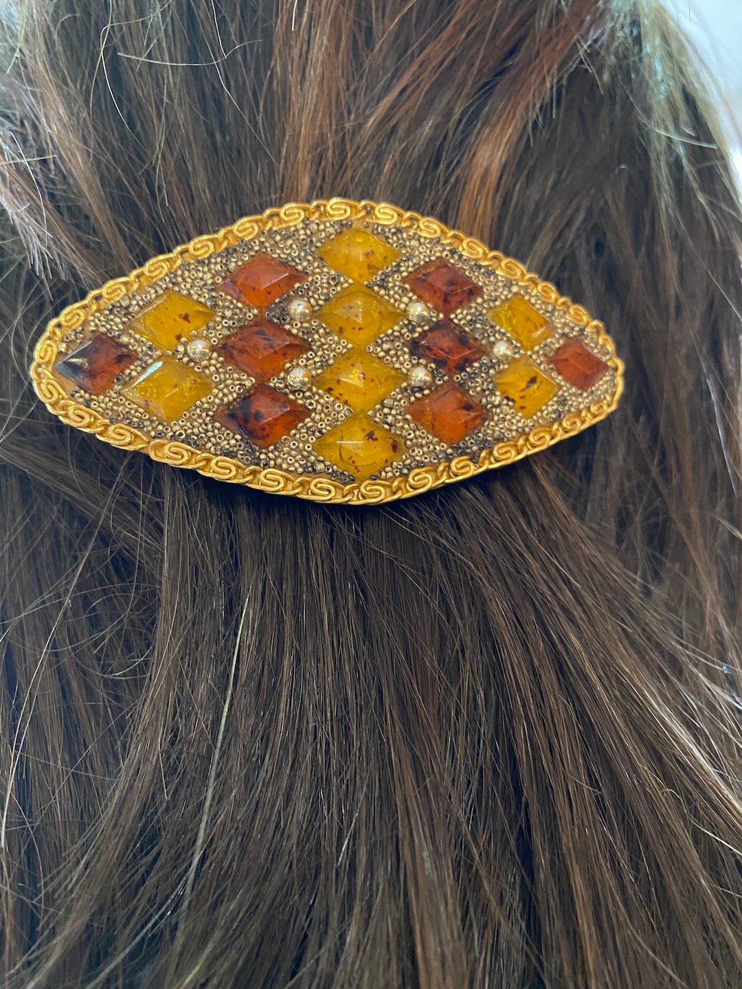 60s Vintage Light Green Hair Clip/vintage Light Green Hair Clip/design ...