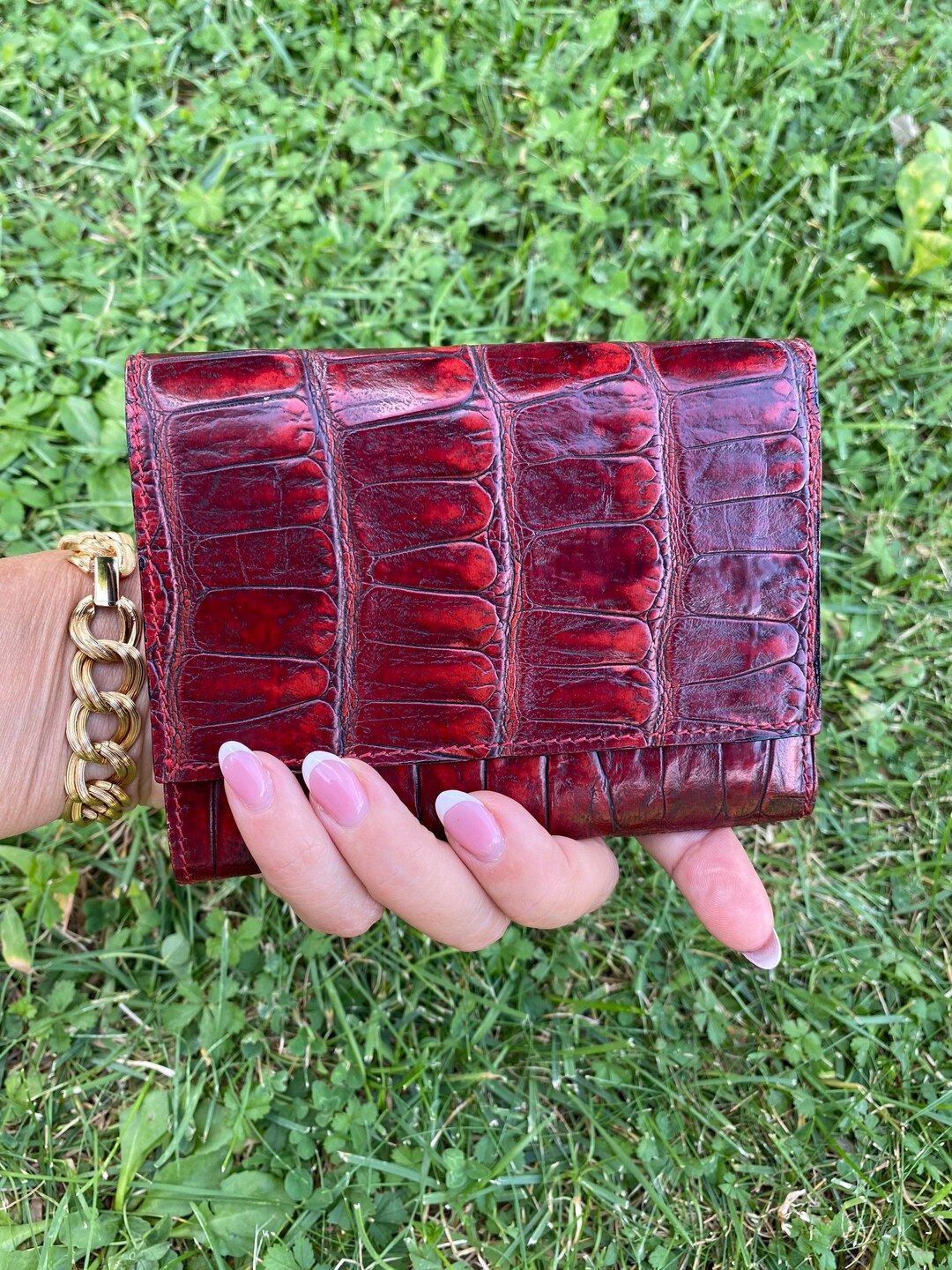 80s Vintage Wallet Florence Italy/bordeaux Wallet Leather/genuine ...