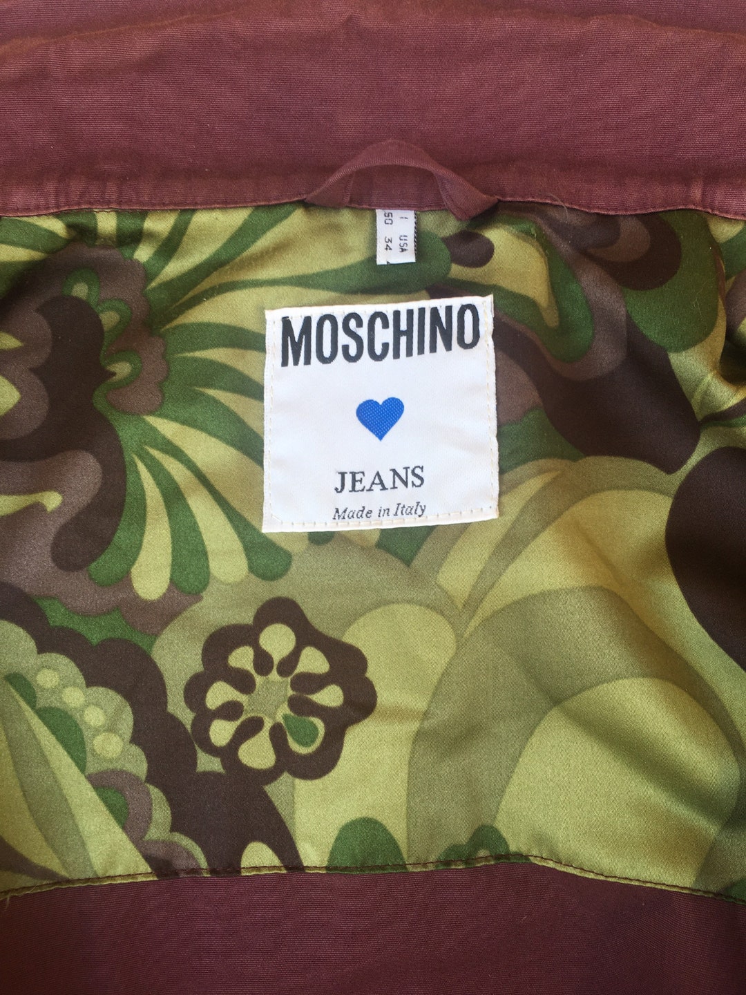 Moschino Jackets/bordeaux Moschino Jacket/moschino Jeans Jacket Vintage ...