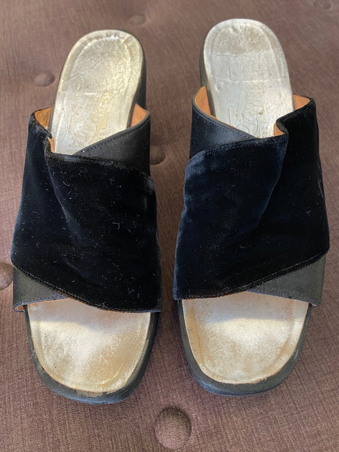 80s Platforms Velvet Salvatore Ferragamo/vintage Lady Ferragamo Style ...