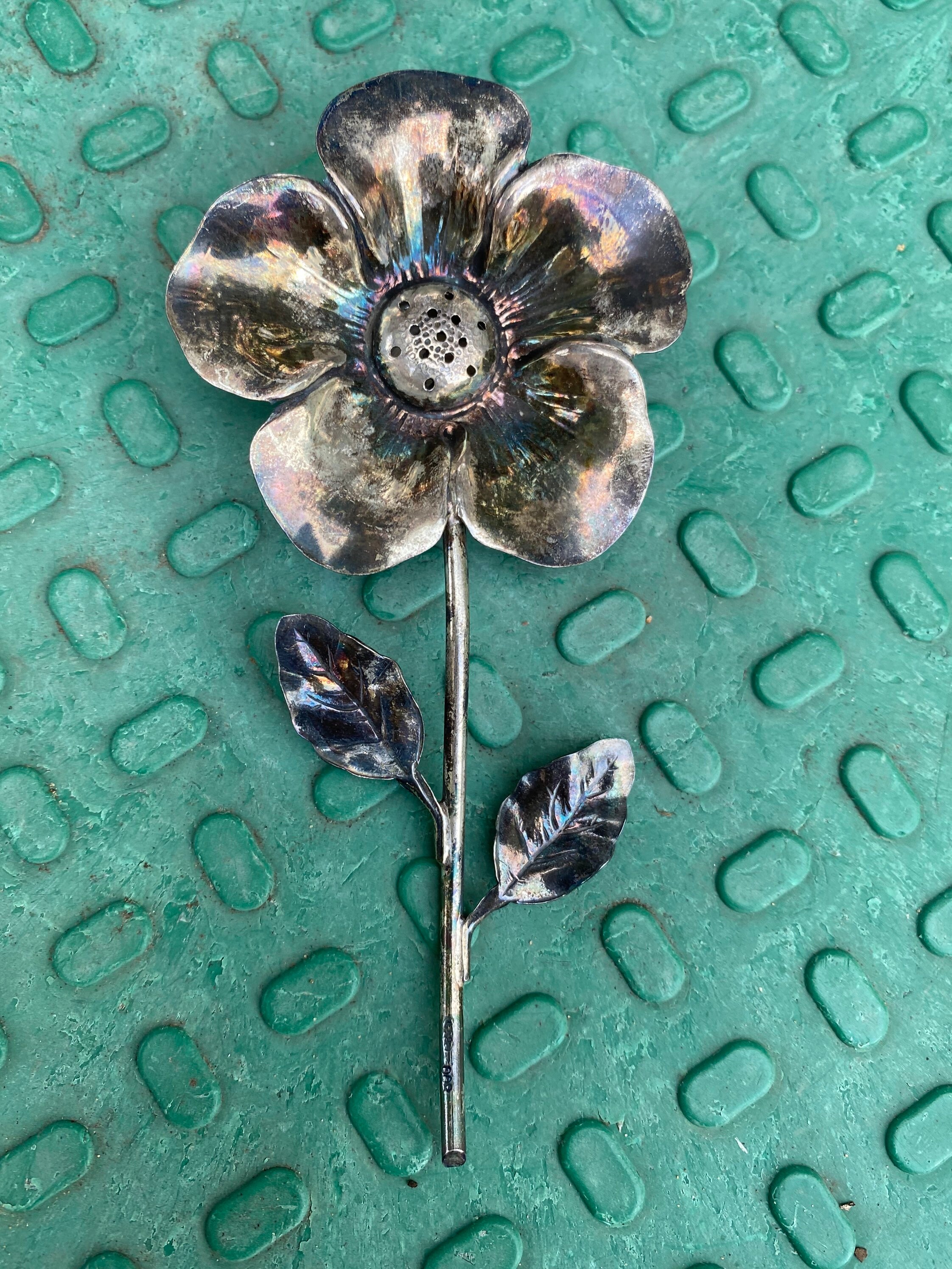 Antiques Victorian rose silver/vintage silver rose 800 | Etsy